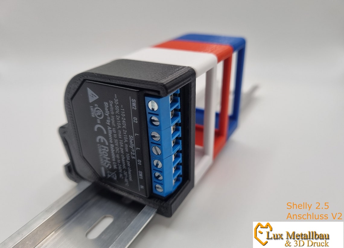 Shelly PLUS 2PM and Shelly 1 PLUS PM DIN Rail Holder DIN Rail Holder - Etsy