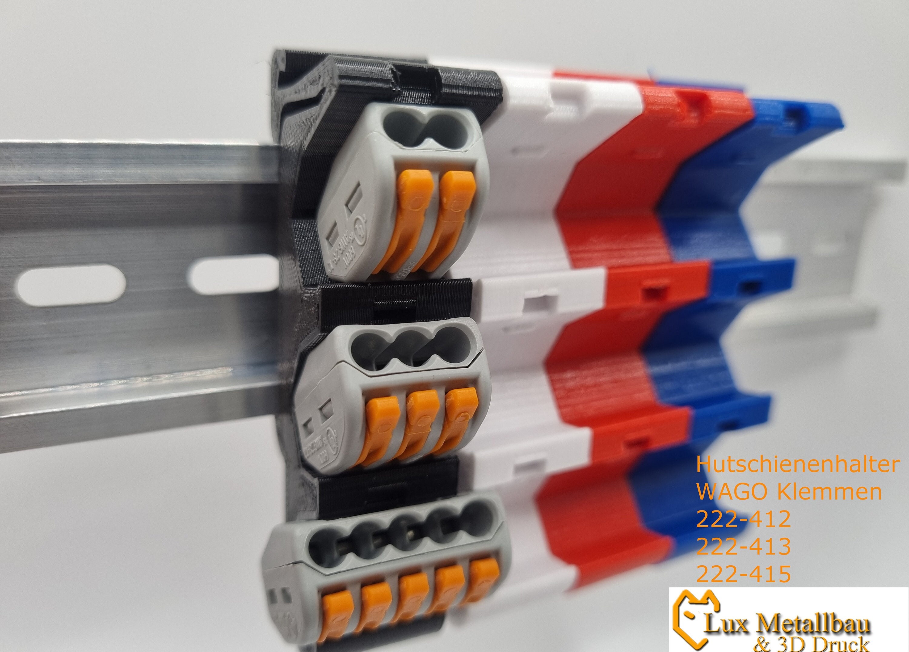 Universal WAGO Clamp Bracket 222-412, 222-413, 222-415 DIN Rail Holder ...