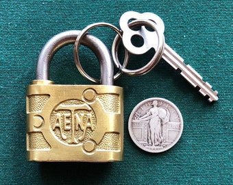 Antique Brass Stars and Stripes Shield Union Padlock NO KEY - Etsy