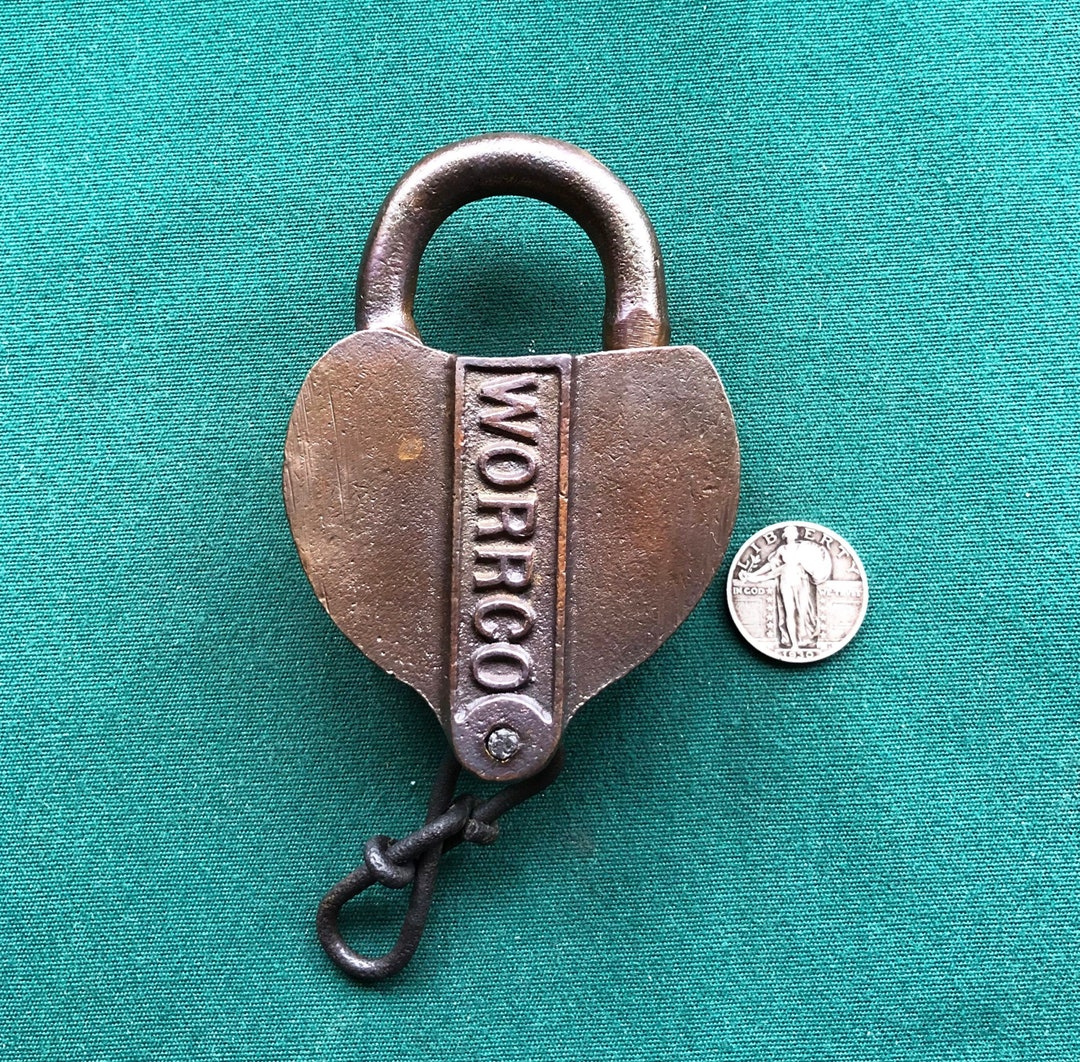 Antique WORRCO Cast Brass Switch Padlock No Key - Etsy