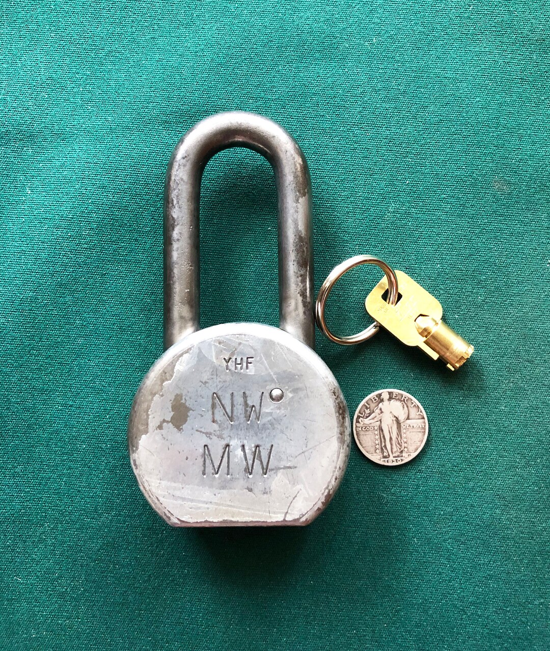 Norfolk and Western N&W Railroad Brass MAINTENANCE WAY Padlock 1 ...