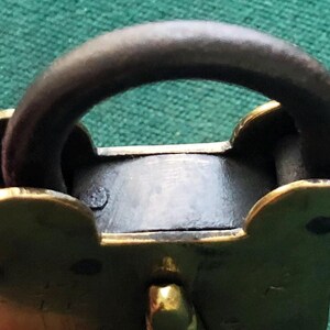Vintage Small British VICTORIAN Brass Lever Cabinet Padlock + 1 ...