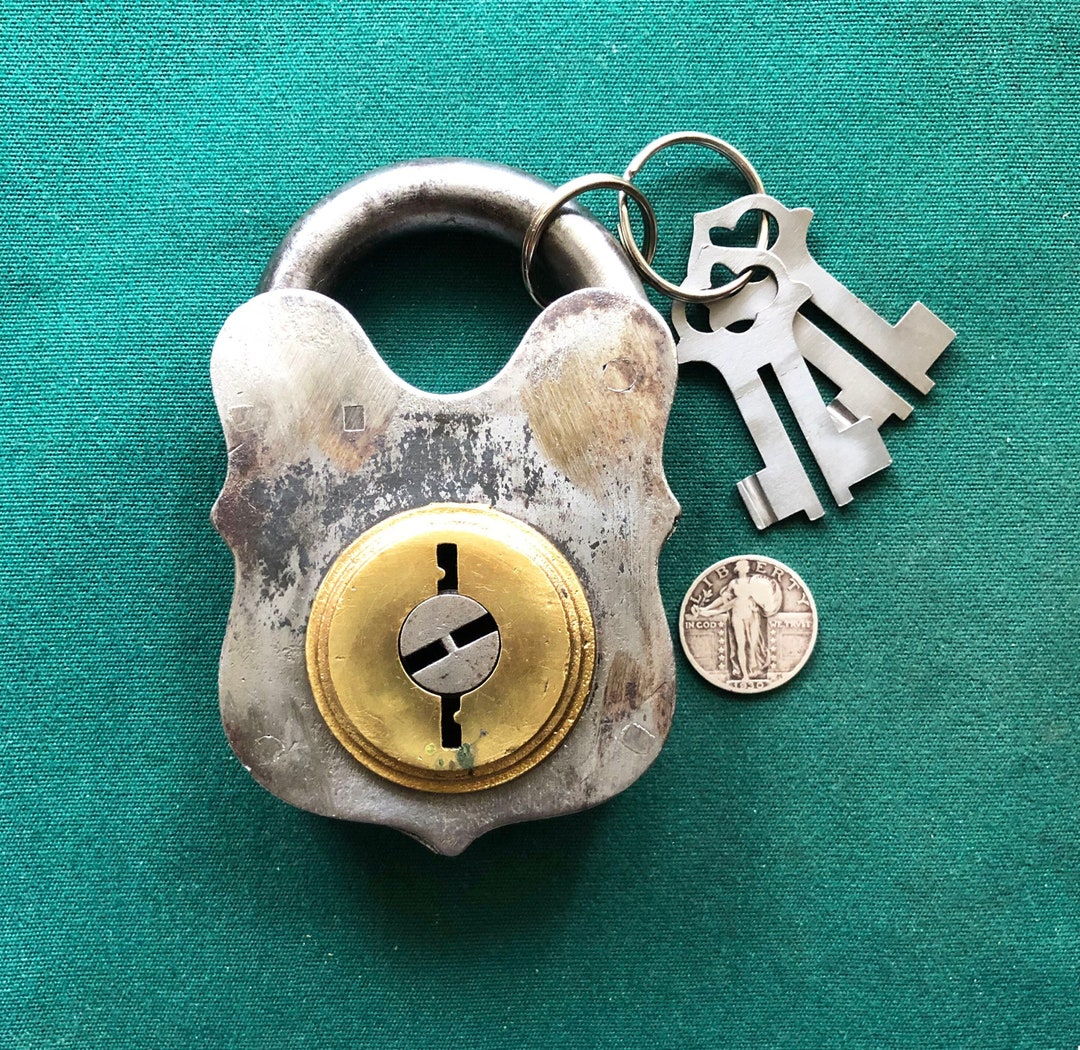 Antique Large Metal Double-chambered SMOKEHOUSE Padlock + 2 Double ...