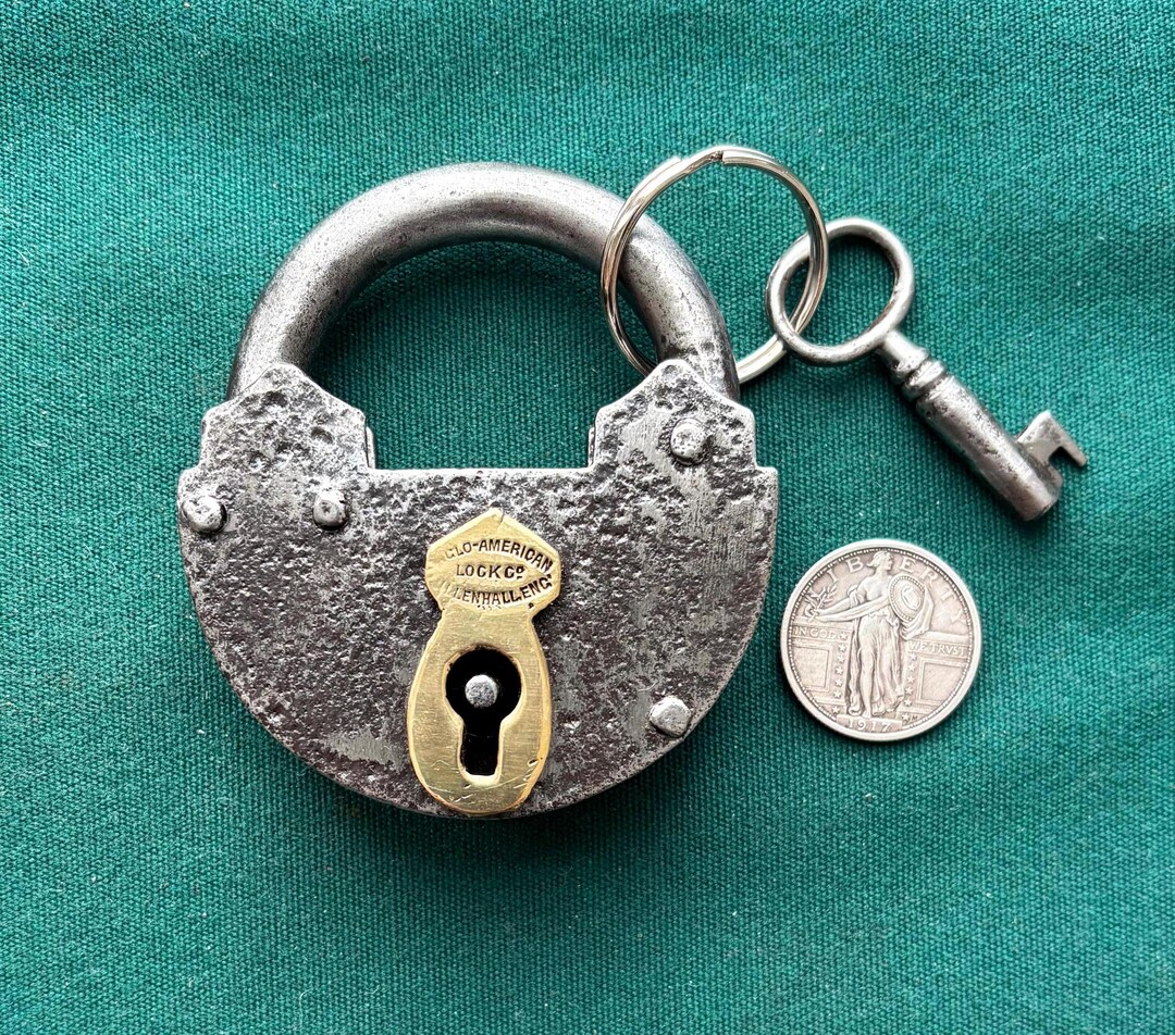 Antique BRITISH Lever Padlock Anglo-american Lock Company WILLENHALL ...