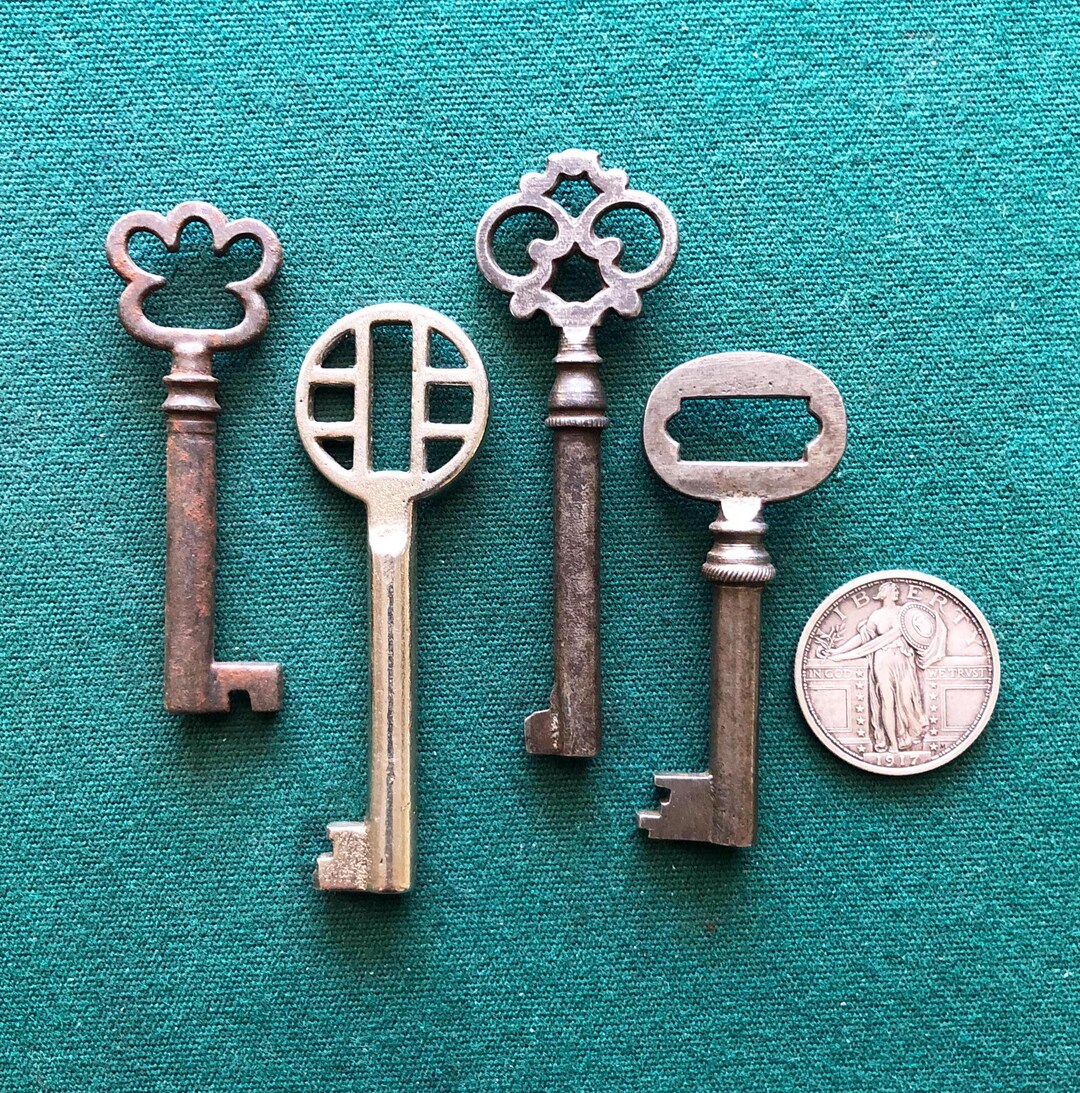 4 Antique Steel British Cabinet Keys – Mid/late 1800s - Etsy