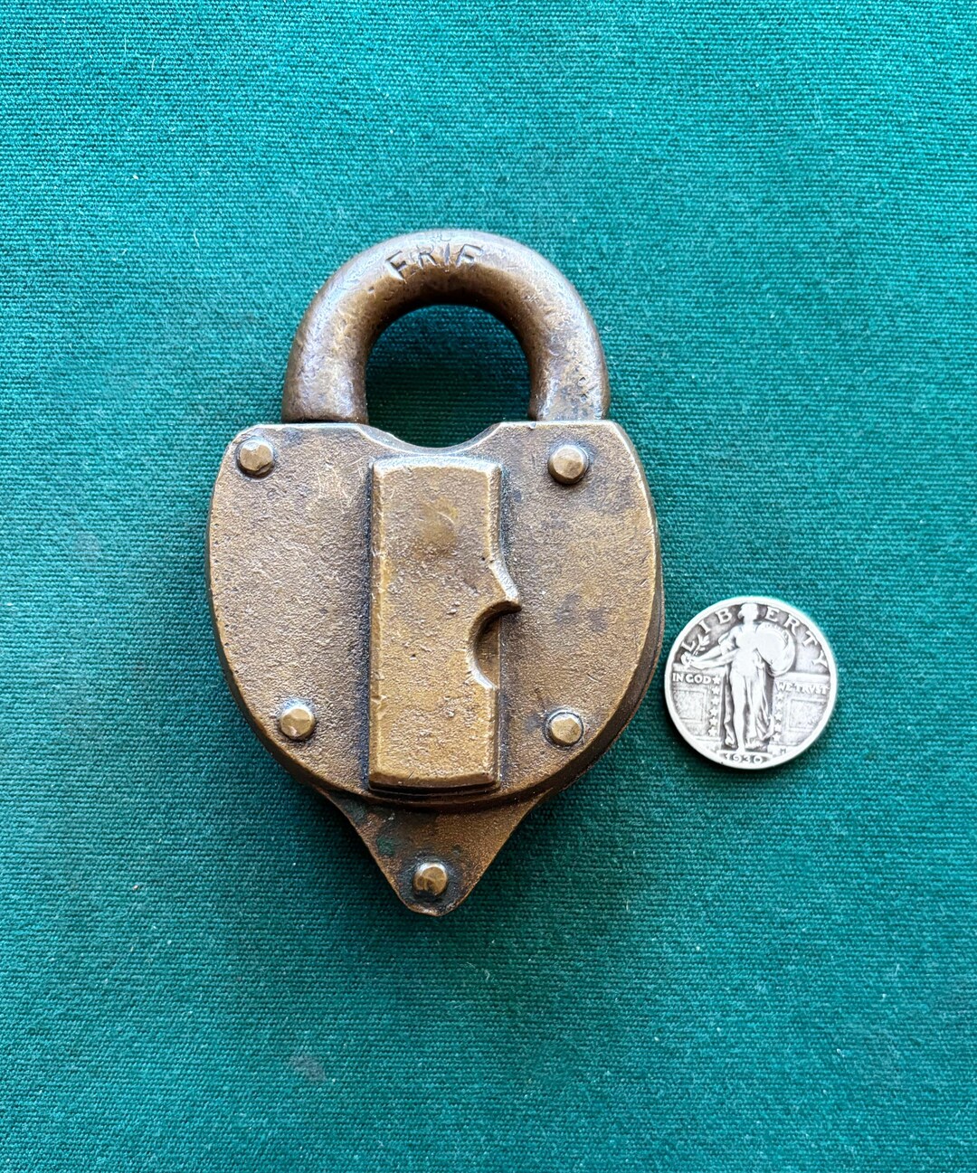 Antique Erie Railroad ( ERIE ) Brass Fraim Padlock – No Key - Etsy