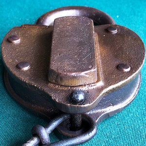 Antique WORRCO Cast Brass Switch Padlock No Key - Etsy