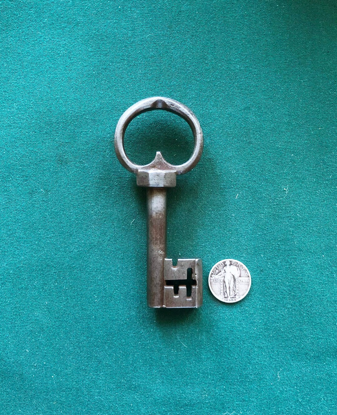 LARGE Antique GERMAN Ward Box Steel Barrel Key – Late 1700s/early 1800s ...