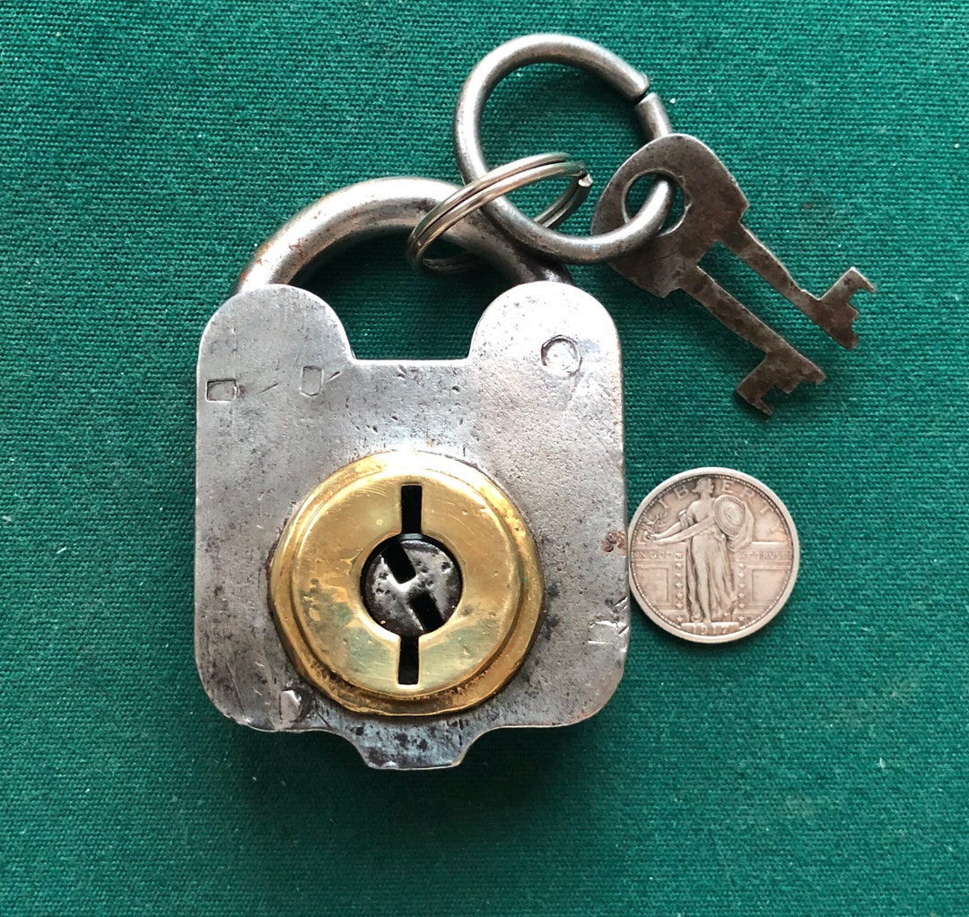 Antique Metal SARGENT Double-chambered SMOKEHOUSE Padlock + 1 Double ...