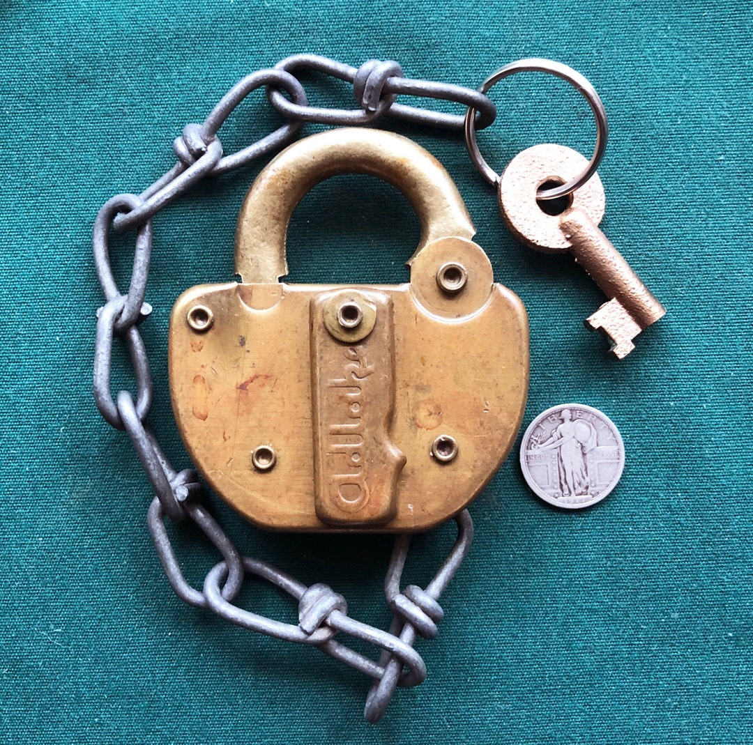 Vintage Brass FRISCO St. Louis–san Francisco Railway ADLAKE Padlock ...