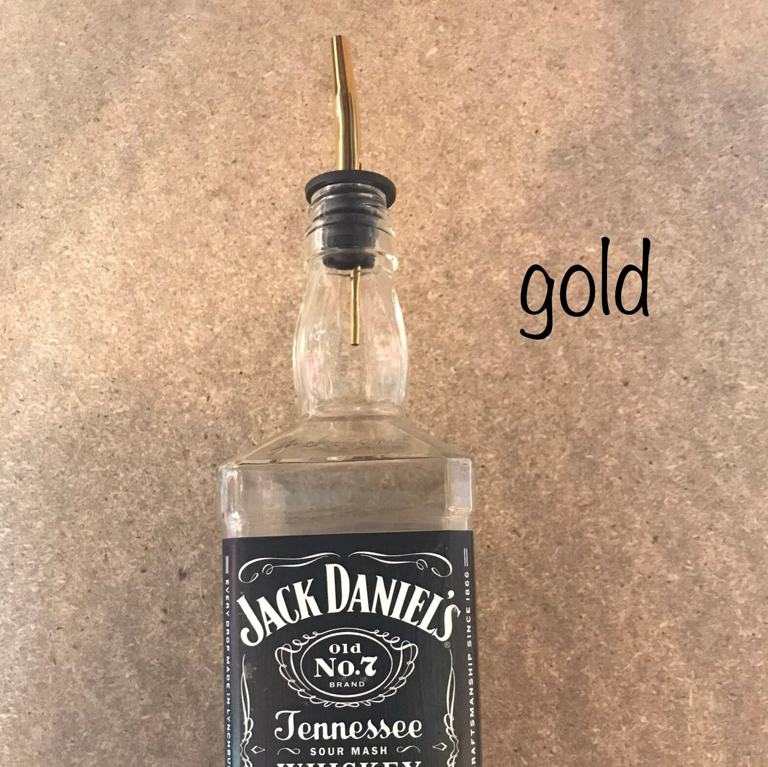 Jack Daniels Pourer Dispenser Vinaigrette Waterproofed GOLD Coloured ...