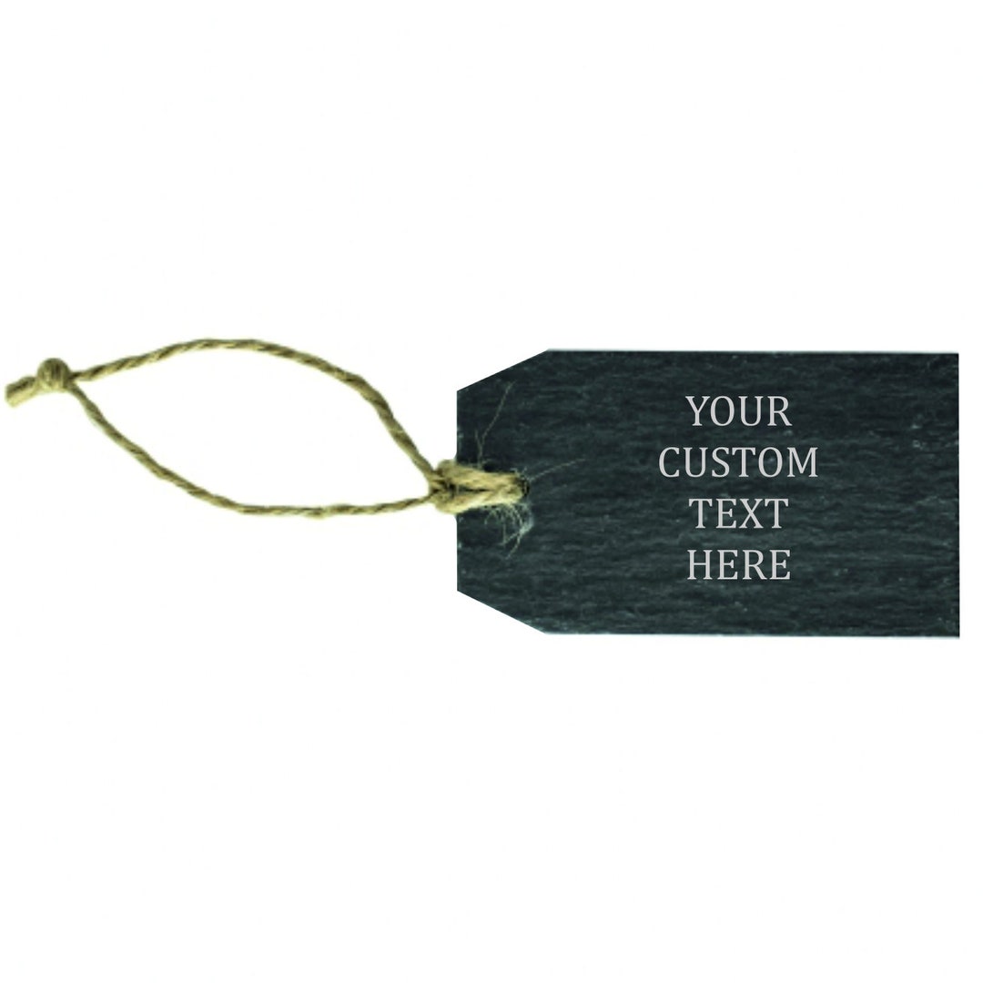 Slate Hanging Tag, Laser Engraved, Personalised, Bottle Tag, Gift ...