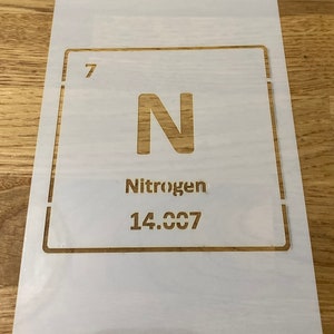 Mylar Stencil, Periodic Table, Airbrushing, Wall Art, Table of Elements ...