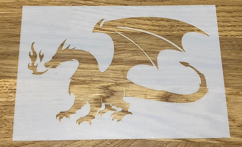 Dragon, Mylar Stencil, Airbrushing, Dragons, Laser Cut, Wall Art ...