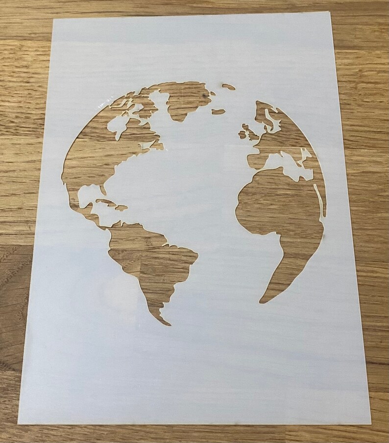 Mylar Stencil Planet Earth Laser Cut Globe Airbrushing - Etsy