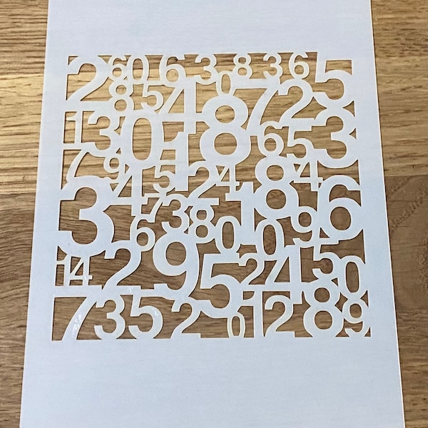 Stenciled Numbers - Etsy