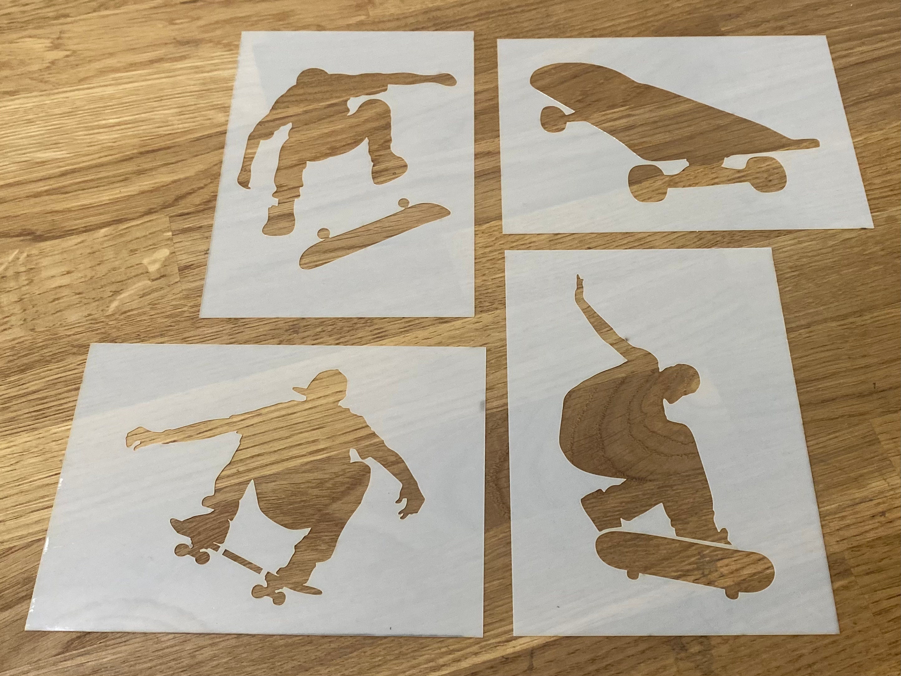 Awsome Skateboard Logo Stencils