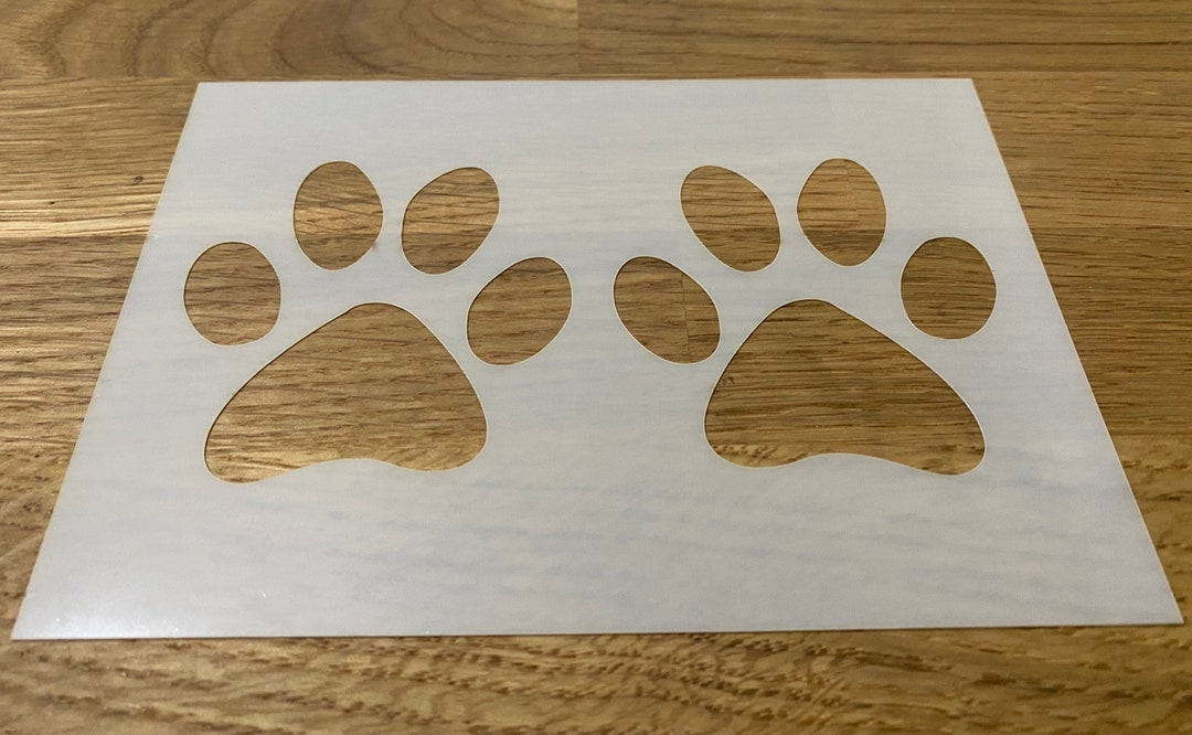 Paw Prints, Mylar Stencil, Cat, Dog, Laser Cut, Wall Art, Airbrushing ...