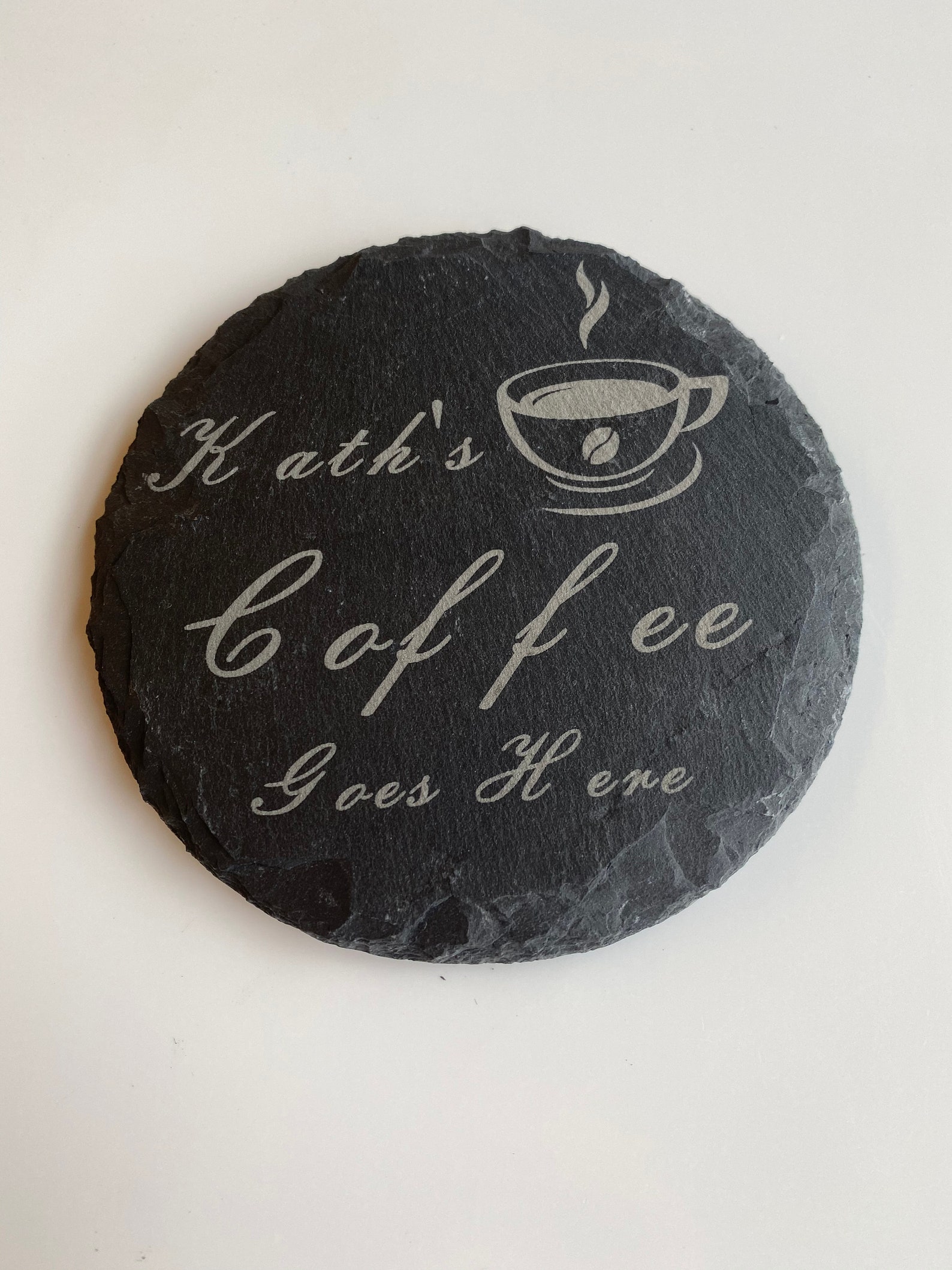 Slate Coaster Personalised Your Drink Here Tea Coffee Gin | Etsy