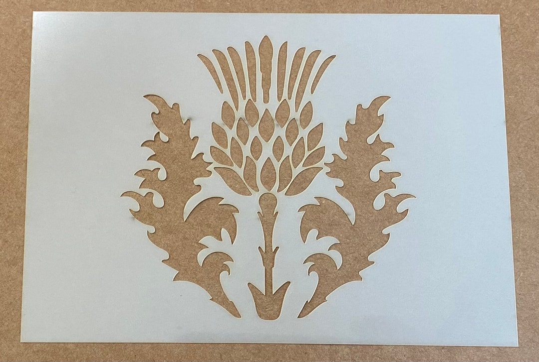 Scottish Thistle, Mylar Stencil, Scotland, Airbrushing, Laser Cut, Wall ...
