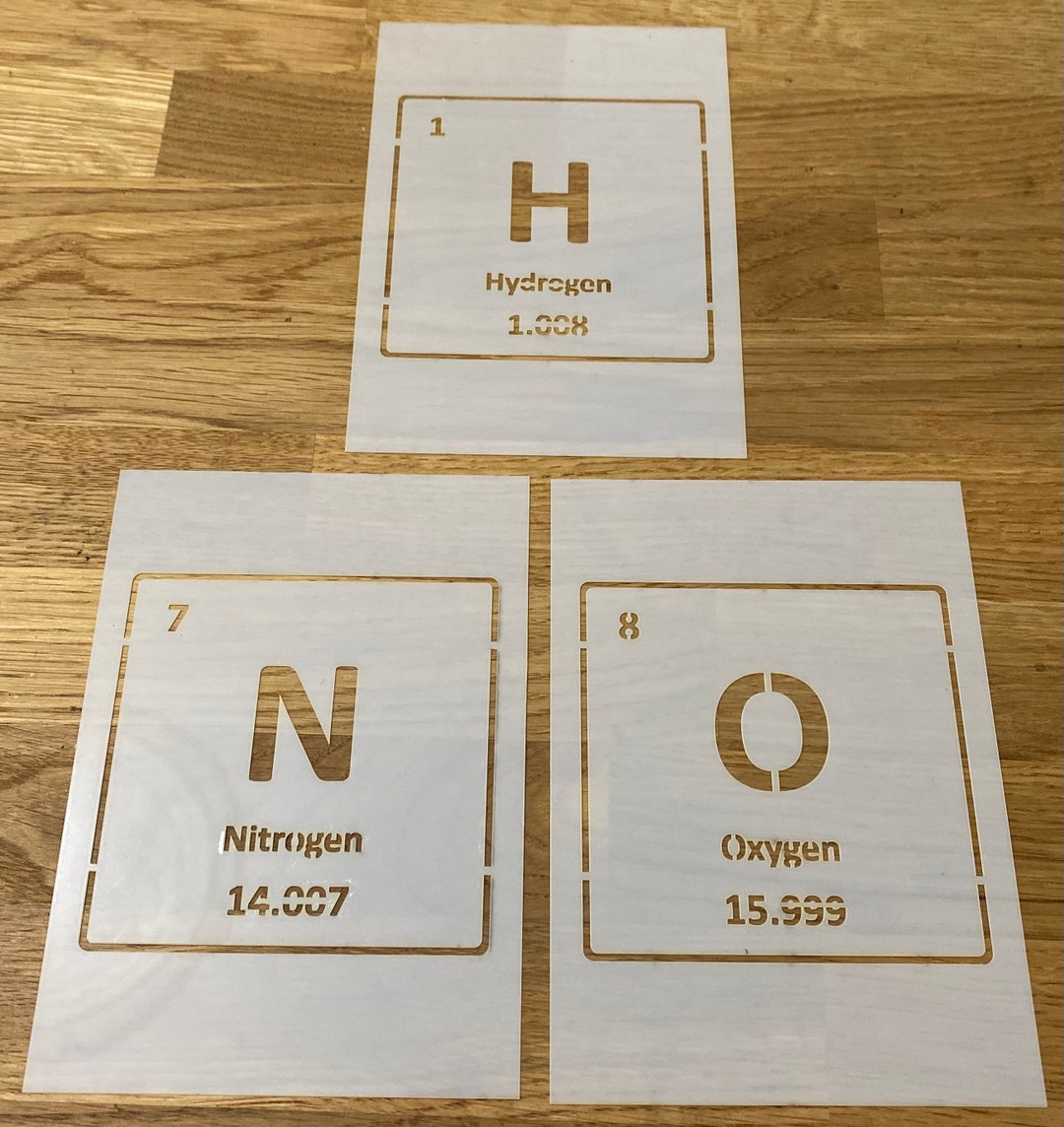 Mylar Stencil, Periodic Table, Airbrushing, Wall Art, Table of Elements ...