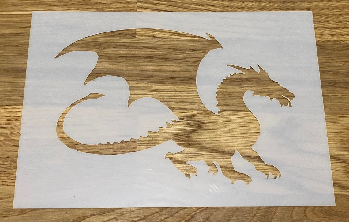 Dragon, Mylar Stencil, Airbrushing, Dragons, Laser Cut, Wall Art ...