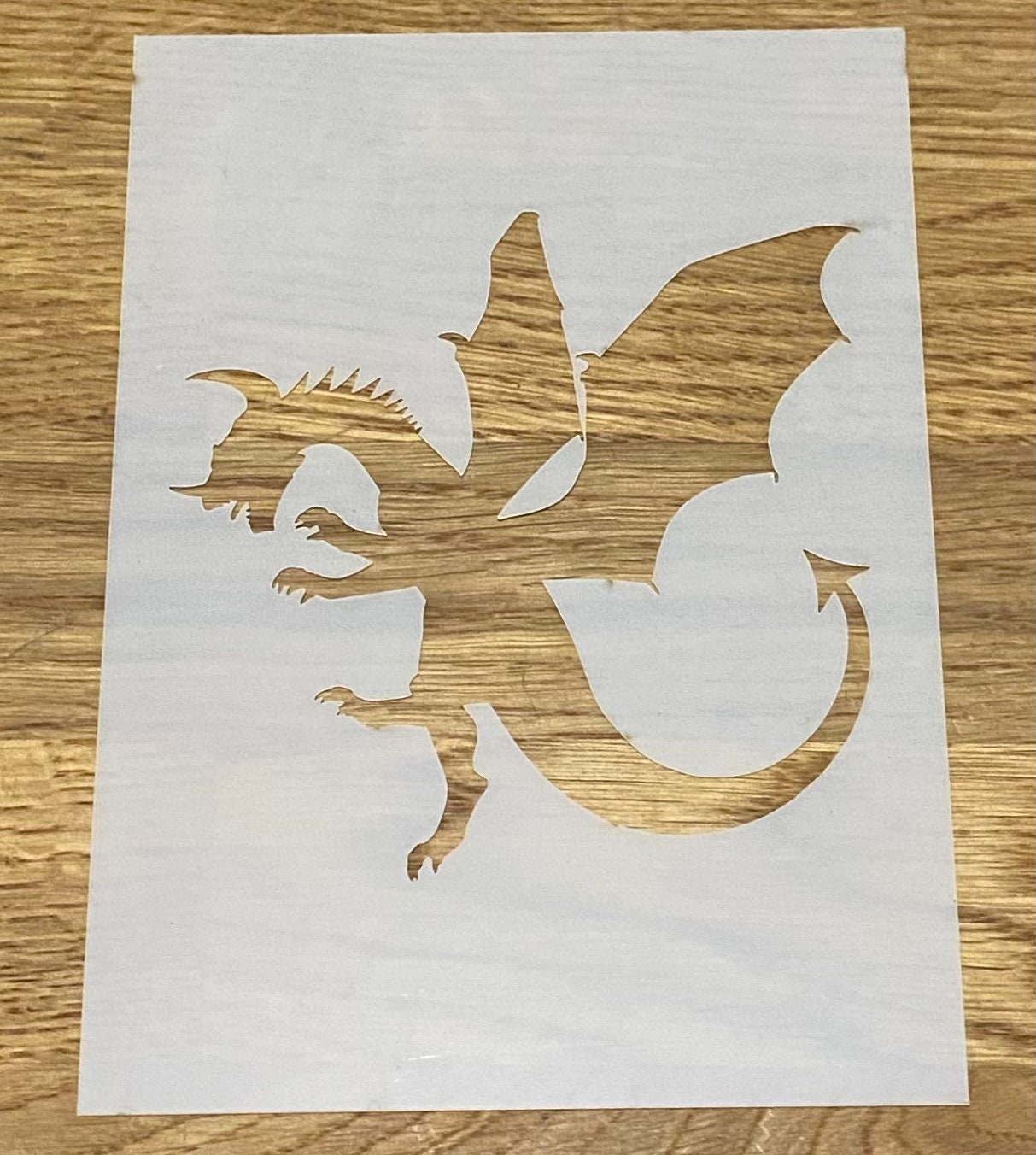 Dragon, Mylar Stencil, Airbrushing, Dragons, Laser Cut, Wall Art ...