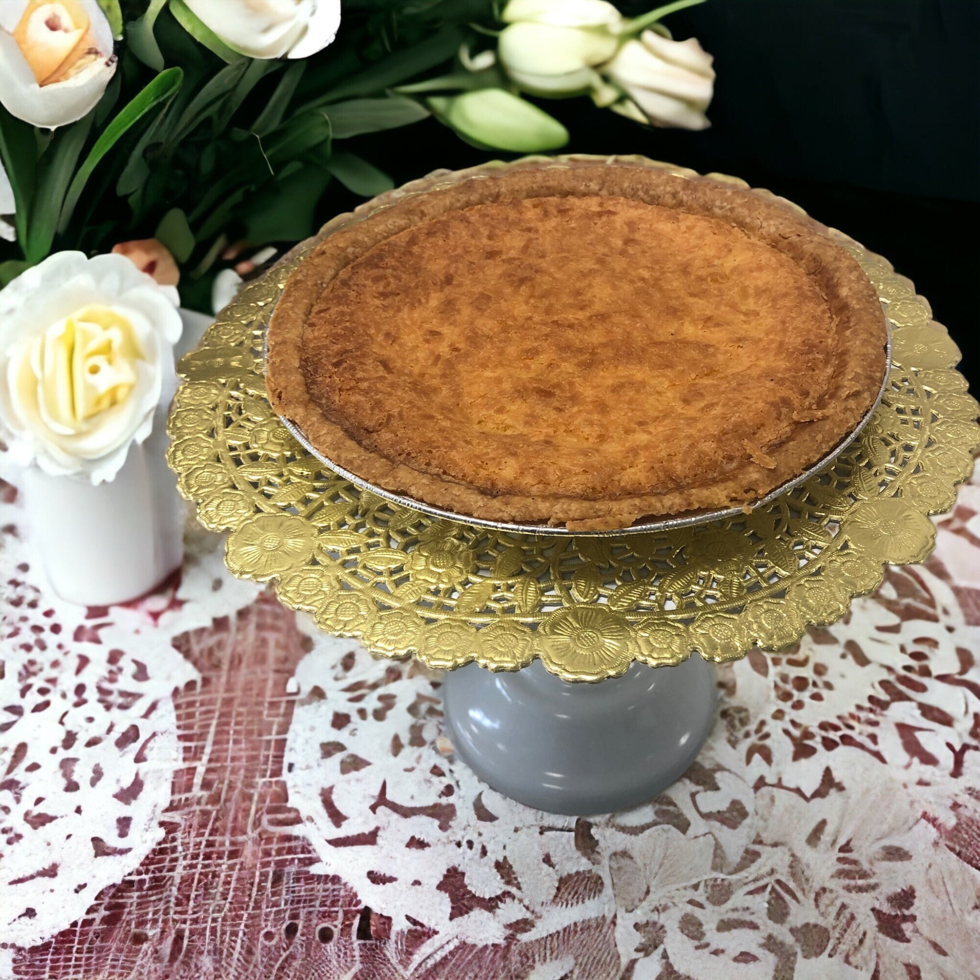 Tropical Creamy Coconut Pie With Handmade Flaky Pie Crust, Gourmet ...