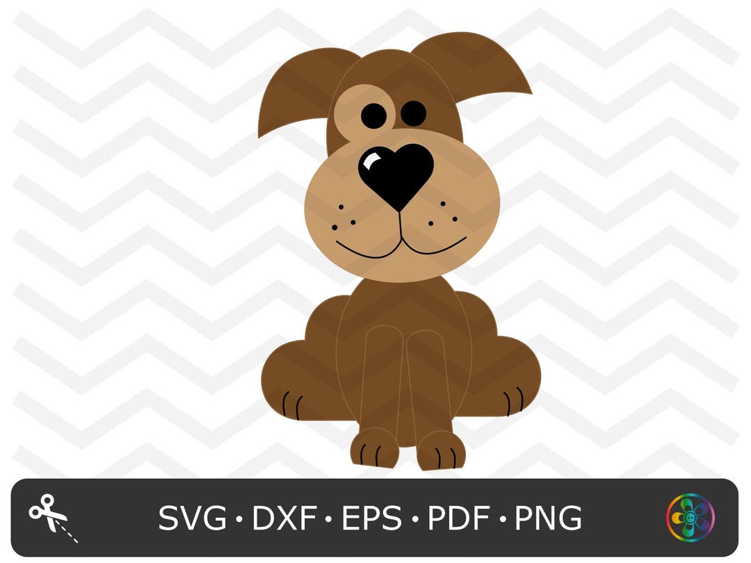 Cute Dog Punch Art Cutting File, Layered Vector Graphics (digital ...