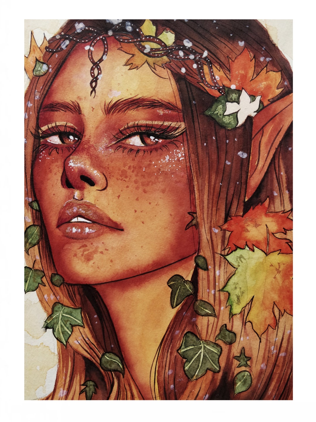 Elf Portrait of Autumn print - Etsy Canada