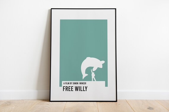 Free Willy Poster 90s Movie Print Minimalist Film Design - Etsy