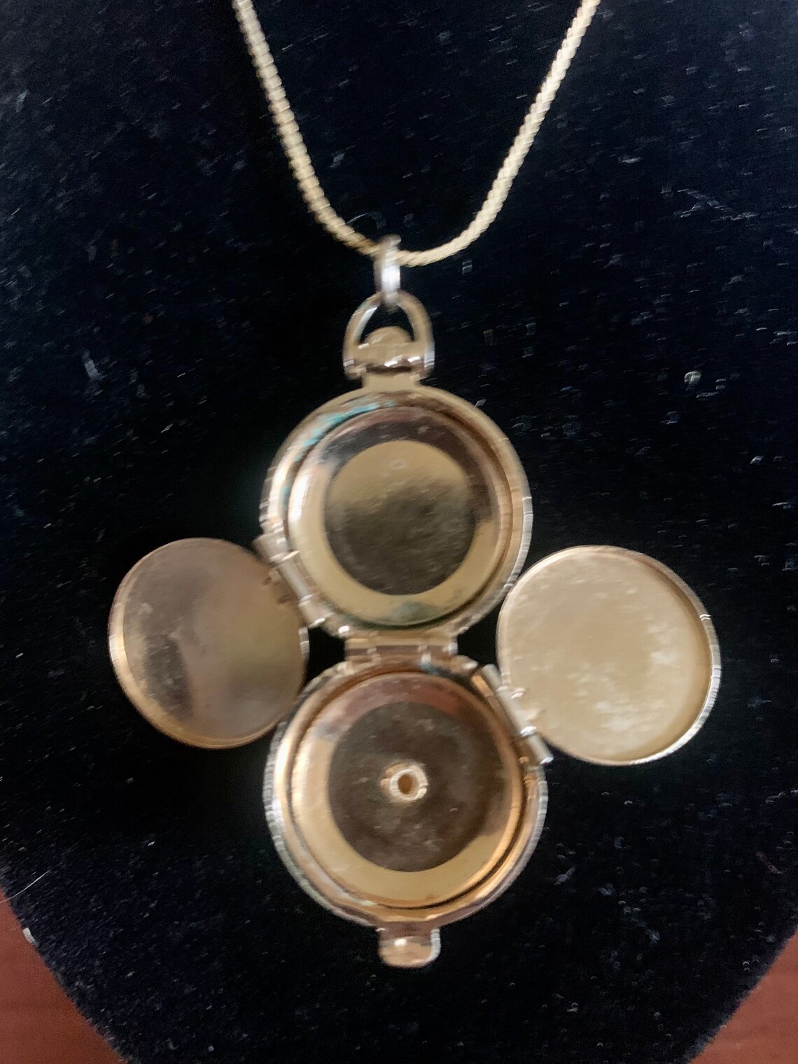 Vintage 1950s Coro Goldtone 4 Frame Folding Locket RARE - Etsy