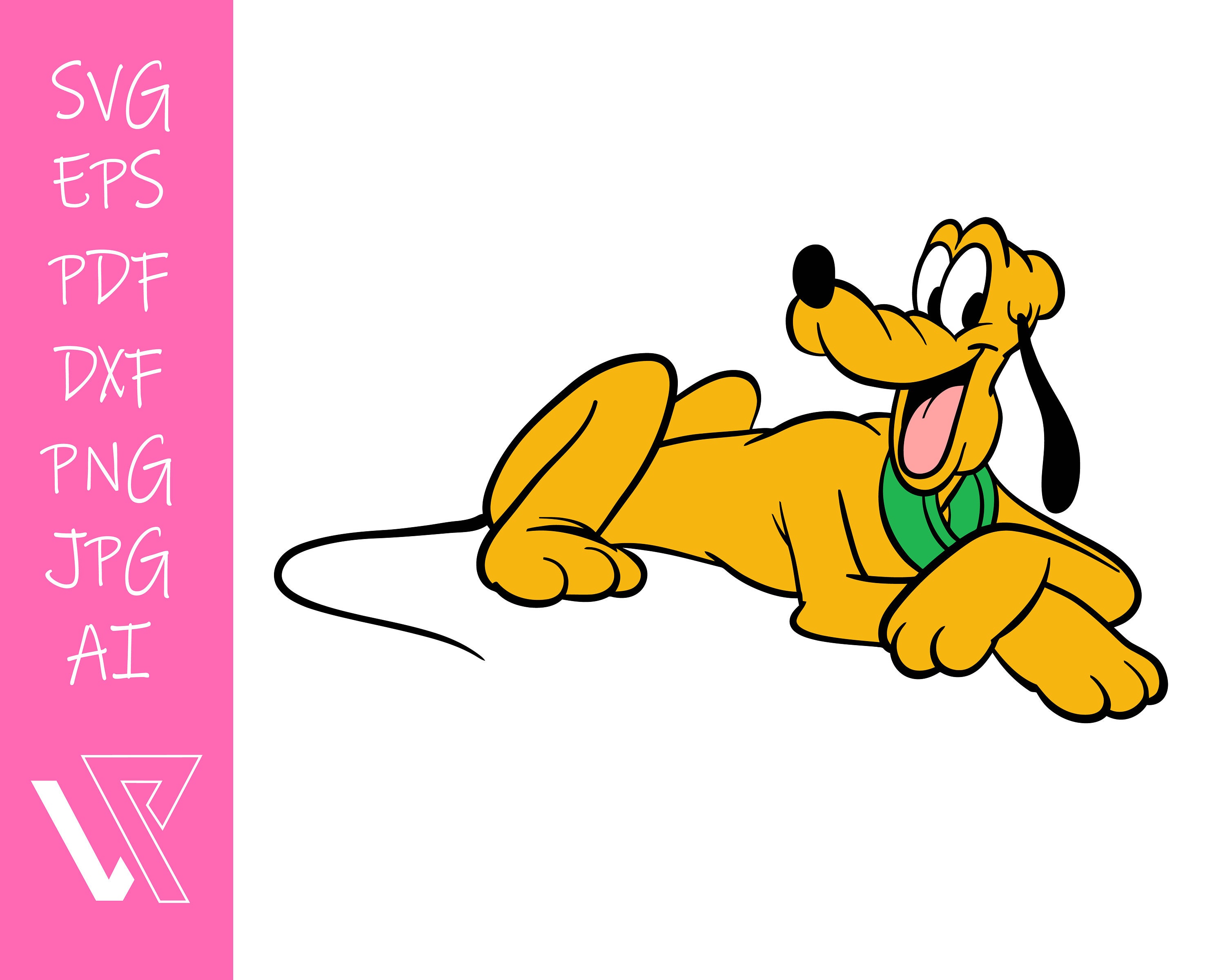 Pluto Layered SVG Cricut Cut File Silhouette Vector Artwork Instant Download Clip Art Sticker ...