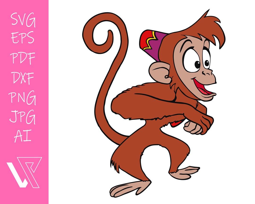 Abu Monkey Layered SVG Cricut Cut File Silhouette Vector Artwork ...