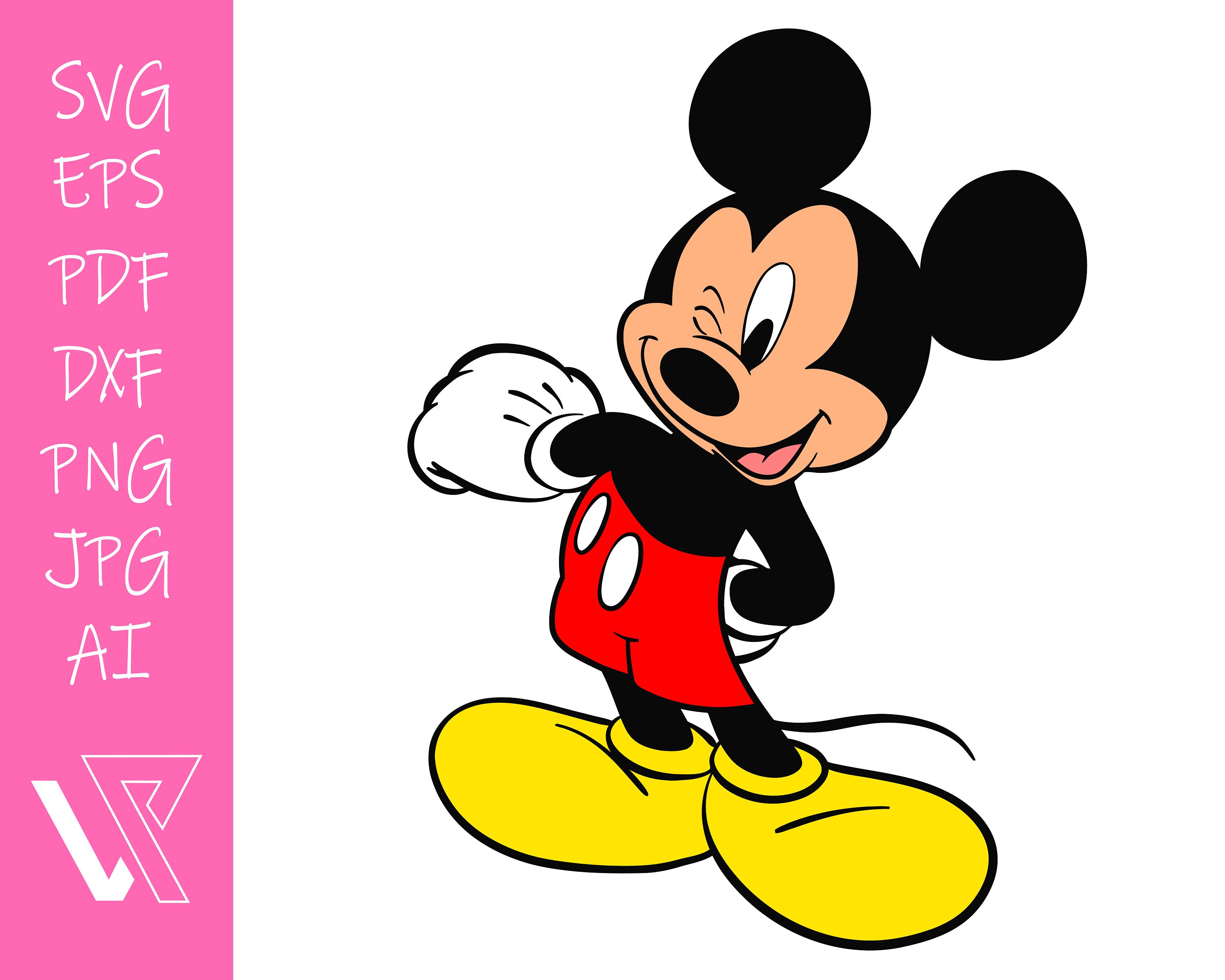 Mickey Mouse Layered SVG Cricut Cut File Silhouette Vector Artwork ...