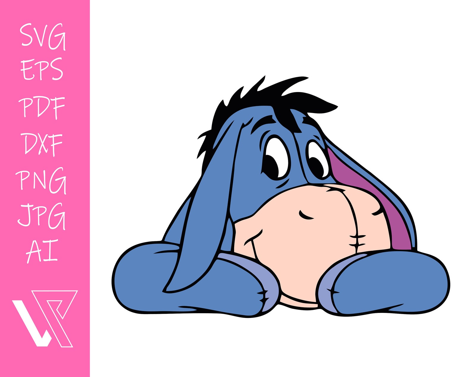 Eeyore Layered SVG Cricut Cut File Silhouette Vector Artwork Instant ...