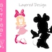 Minnie Mouse Layered SVG Cricut Cut File Silhouette Vector Artwork ...