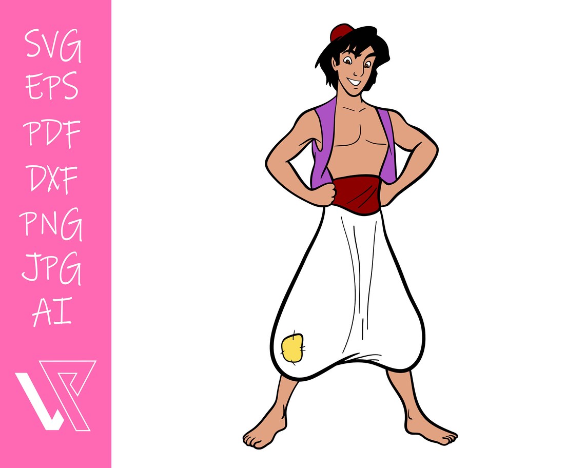 Aladdin Layered SVG Cricut Cut File Silhouette Vector Artwork Instant ...