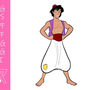 Aladdin Layered SVG Cricut Cut File Silhouette Vector Artwork Instant ...