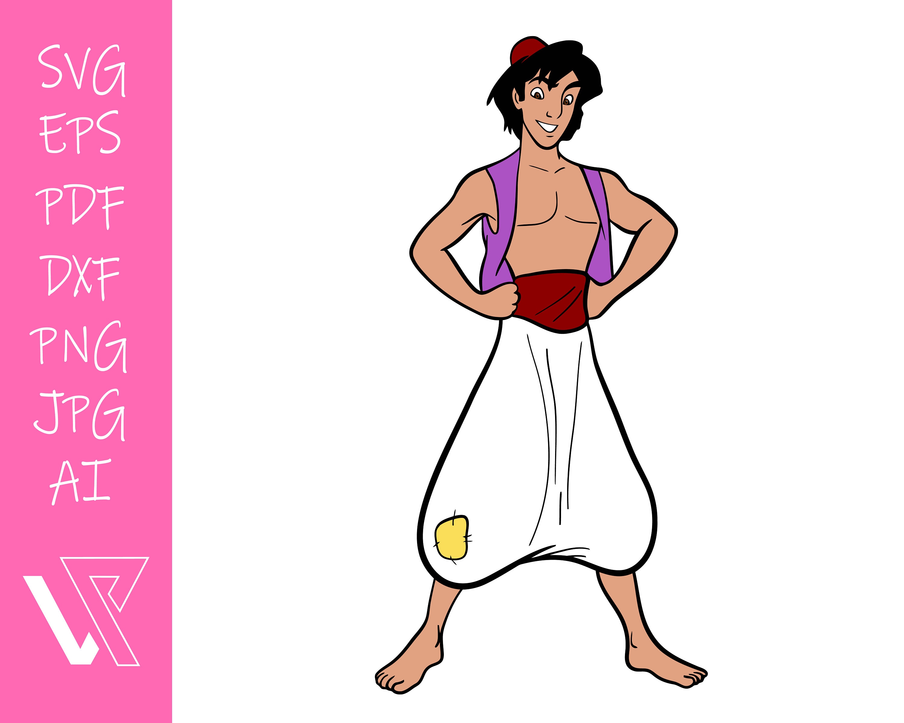 Aladdin Layered SVG Cricut Cut File Silhouette Vector Artwork Instant ...