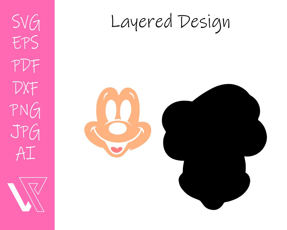 Mickey Mouse Layered SVG Cricut Cut File Silhouette Vector Artwork ...