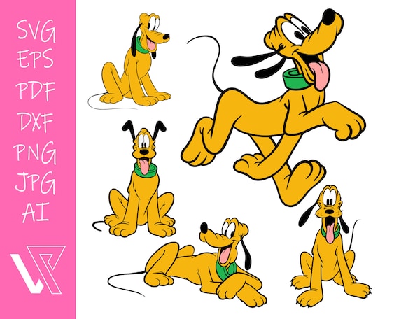 Pluto Layered SVG Cricut Cut File Silhouette Vector Artwork | Etsy