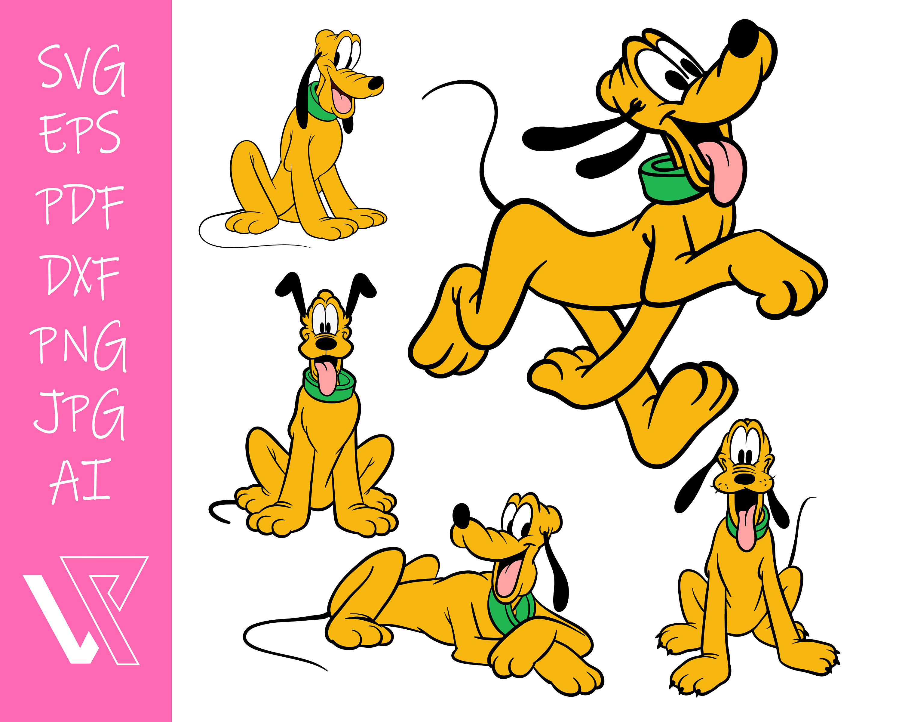 Disney Pluto Silhouette