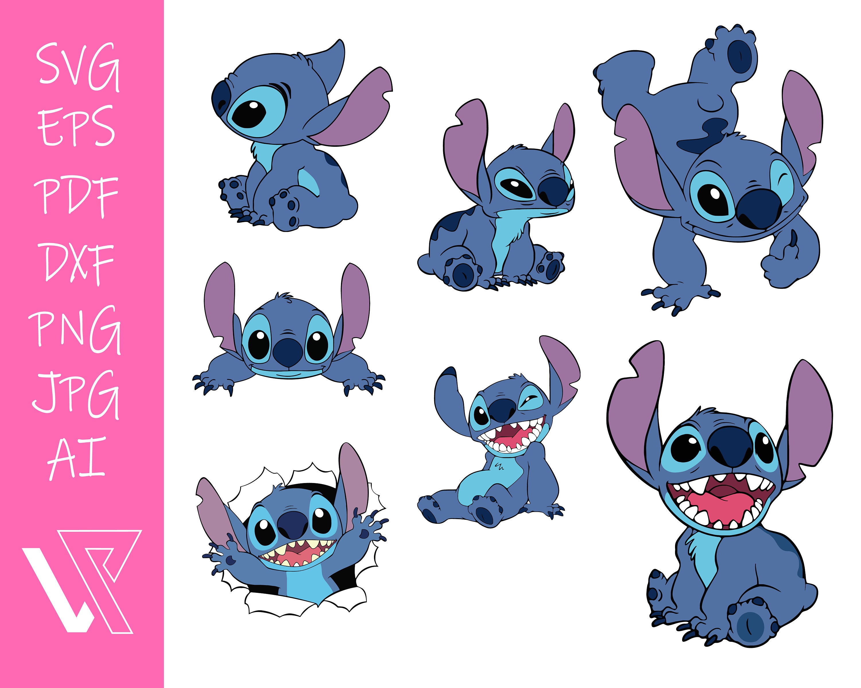 Stitch Layered SVG Cricut Cut File Silhouette Vector Artwork Instant ...