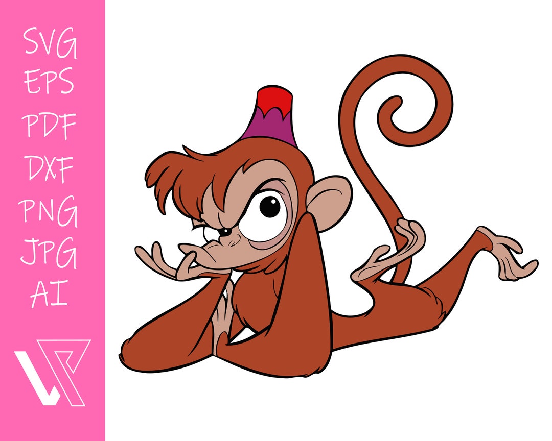 Abu Monkey Layered SVG Cricut Cut File Silhouette Vector Artwork ...