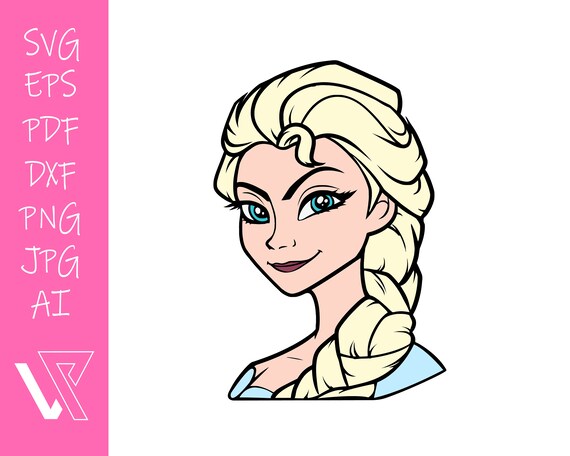 Elsa Princess Layered SVG Cricut Cut File Silhouette Vector - Etsy