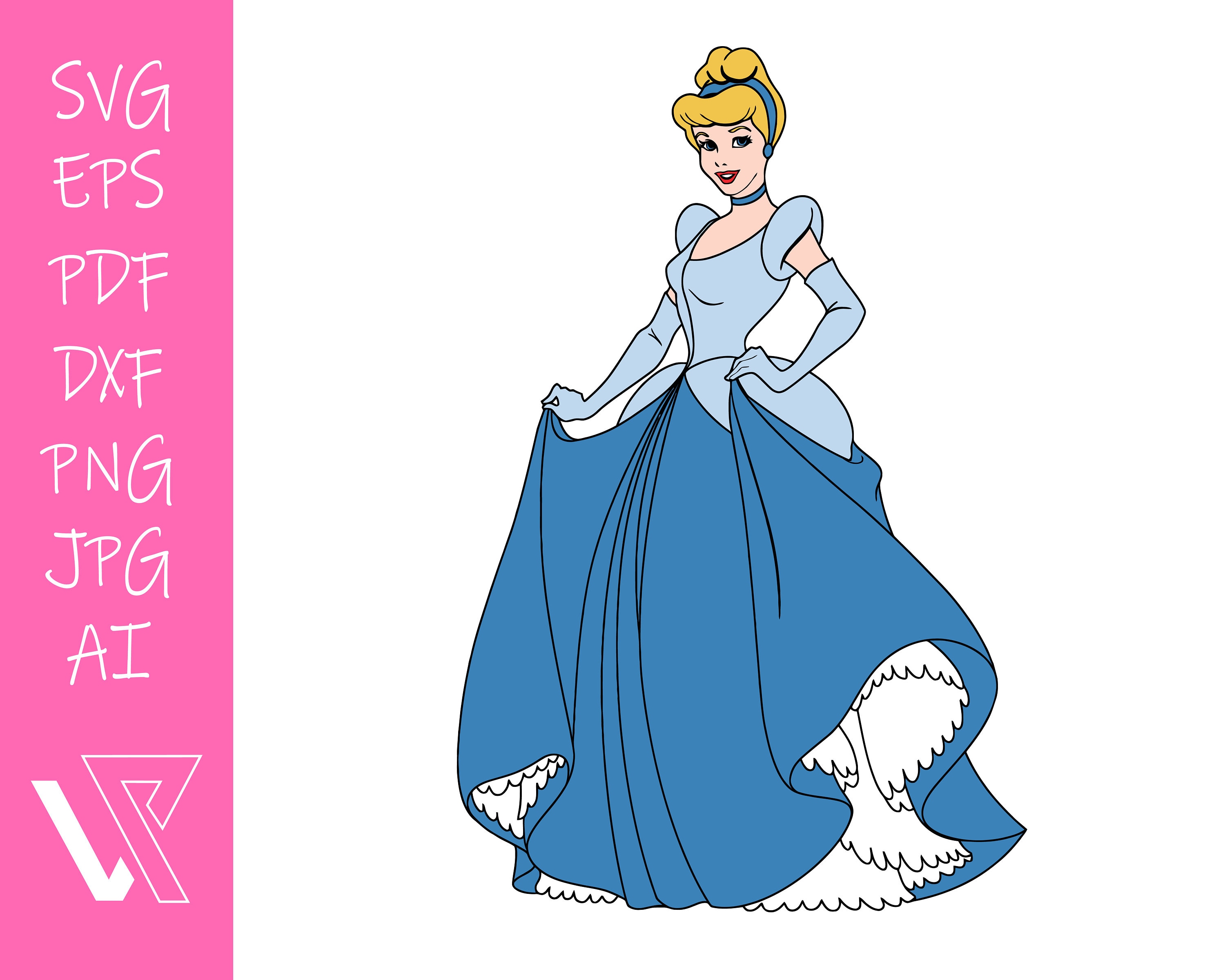 Cinderella Princess Layered SVG Cricut Cut File Silhouette Vector ...