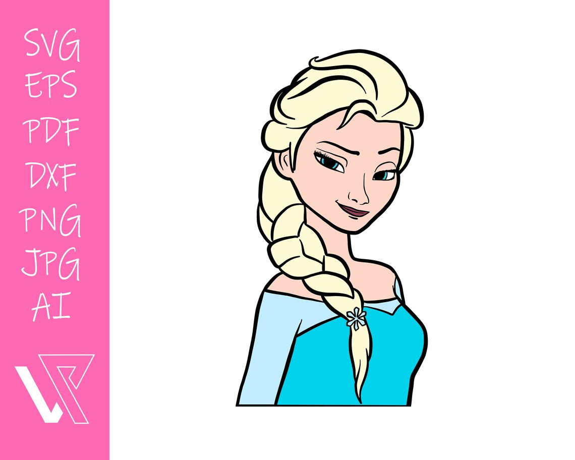 Elsa Princess Layered SVG Cricut Cut File Silhouette Vector | Etsy