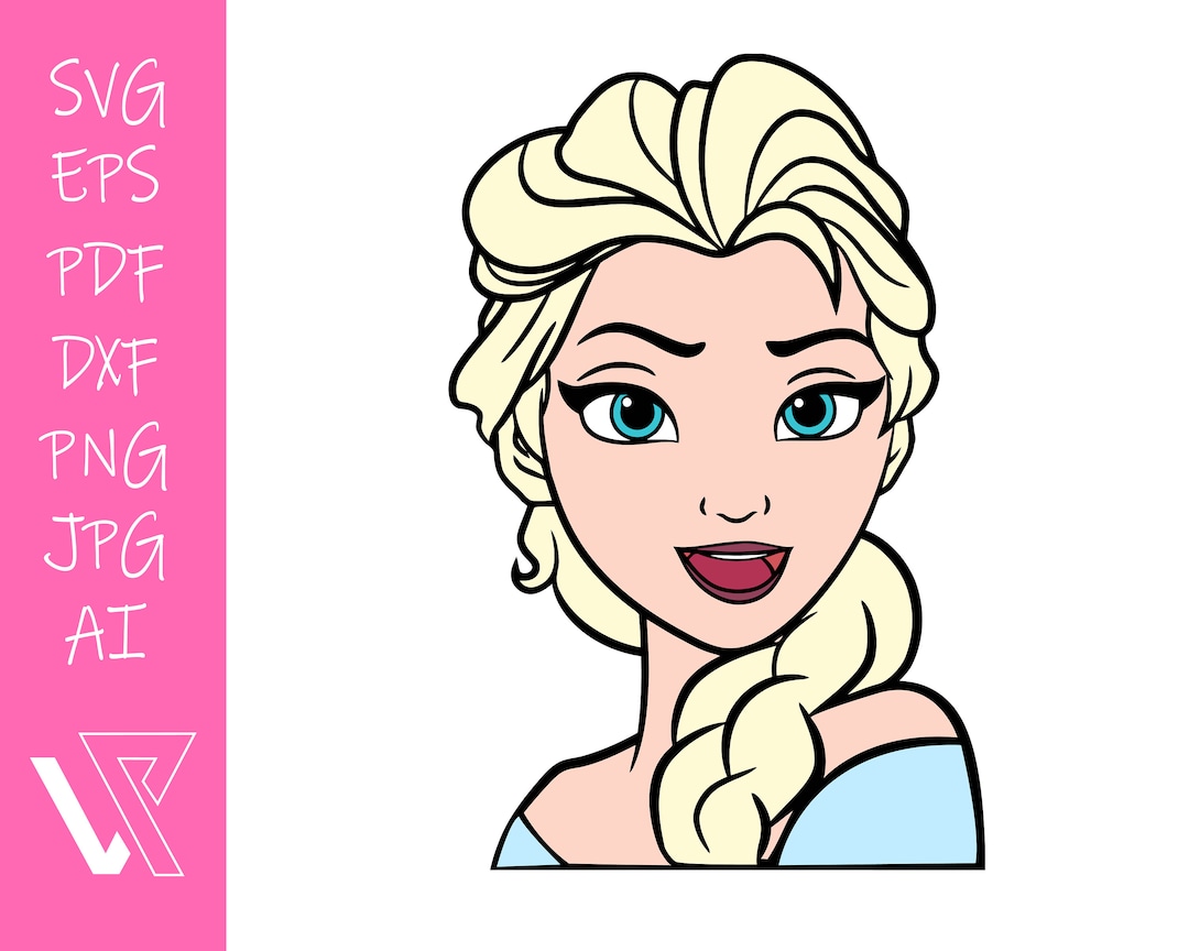 Elsa Princess Layered SVG Cricut Cut File Silhouette Vector Artwork ...