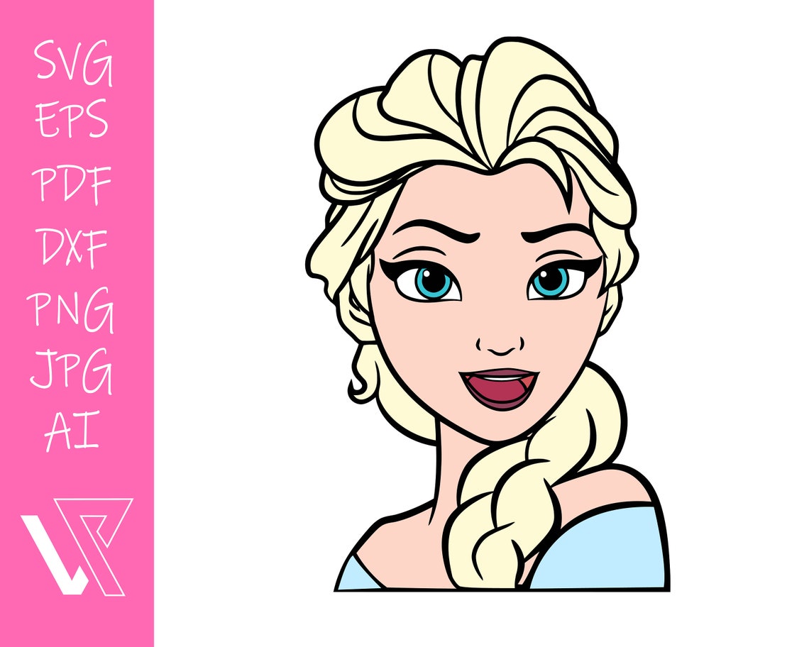 Elsa Princess Layered SVG Cricut Cut File Silhouette Vector Artwork ...